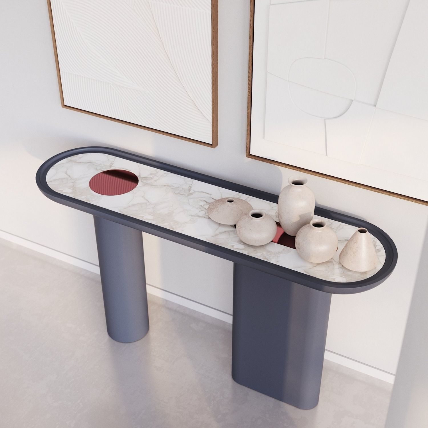 Contemporary sideboard table - CRETA - ULTRAMOBILI - MDF / lacquered ...