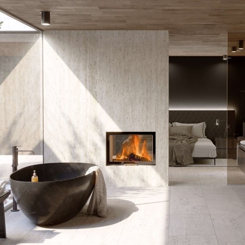 Double-sided fireplace insert - 75x51 S II 2.0 - AUSTROFLAMM - wood ...