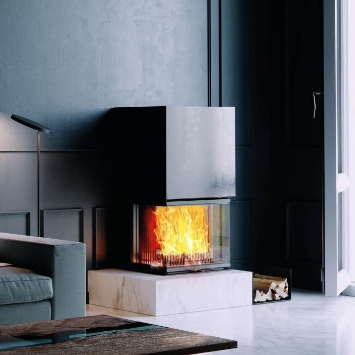 3-sided fireplace insert - Vuur Drie 60 - AUSTROFLAMM - wood-burning ...