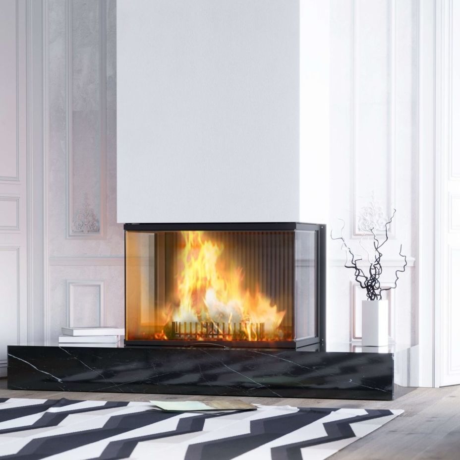 3-sided fireplace insert - Vuur Drie 80 - AUSTROFLAMM - wood-burning ...