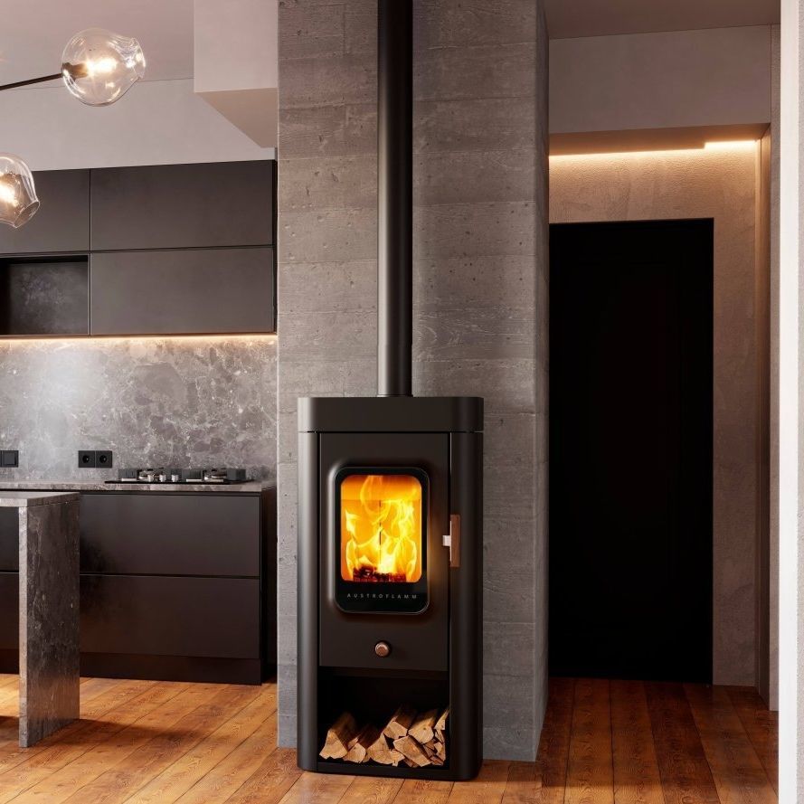 Wood heating stove - Sina - AUSTROFLAMM - 6 kW / free-standing ...