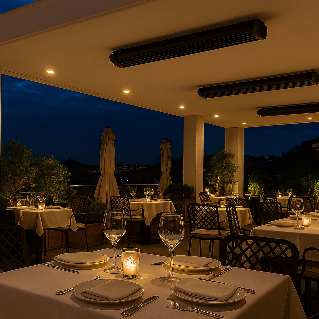 Ceiling-mounted infrared patio heater - HIH1.0C - CWT PREVAL FRANCE ...