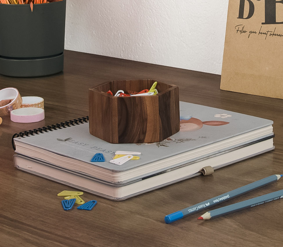 Walnut desk organizer - AR004 - WOODSAKA KFT.