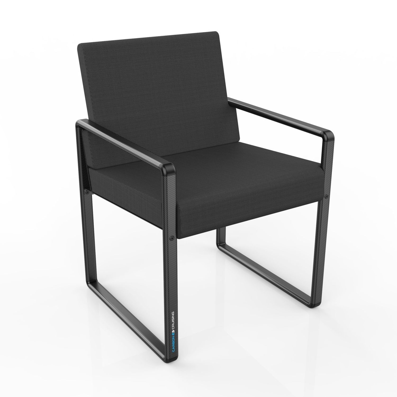 Contemporary armchair - CATALINA - Carbon Cruising - fabric / carbon ...