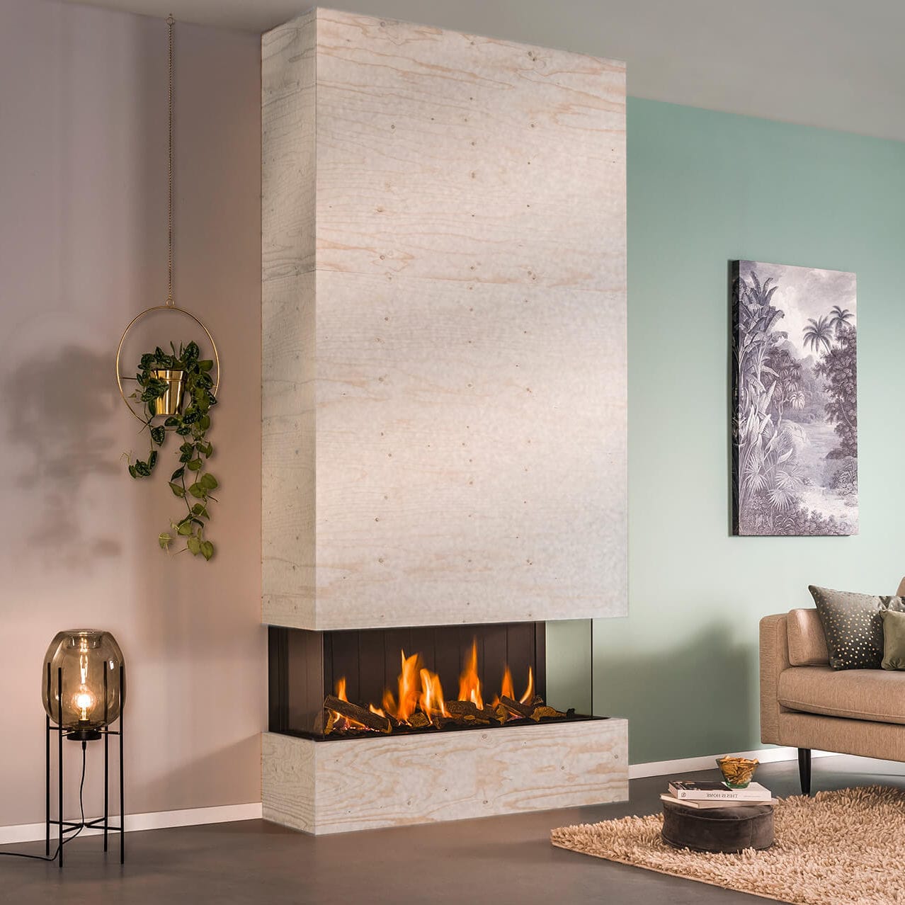 Gas fireplace - 120 Panoramic - thermoCet International BV - wall ...
