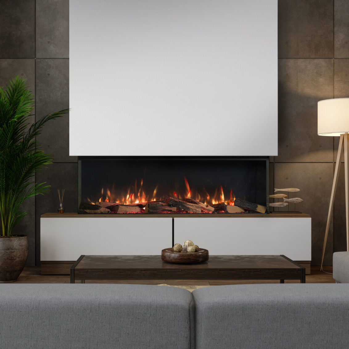 Electric fireplace - Trimline 130E Solus - thermoCet International BV ...