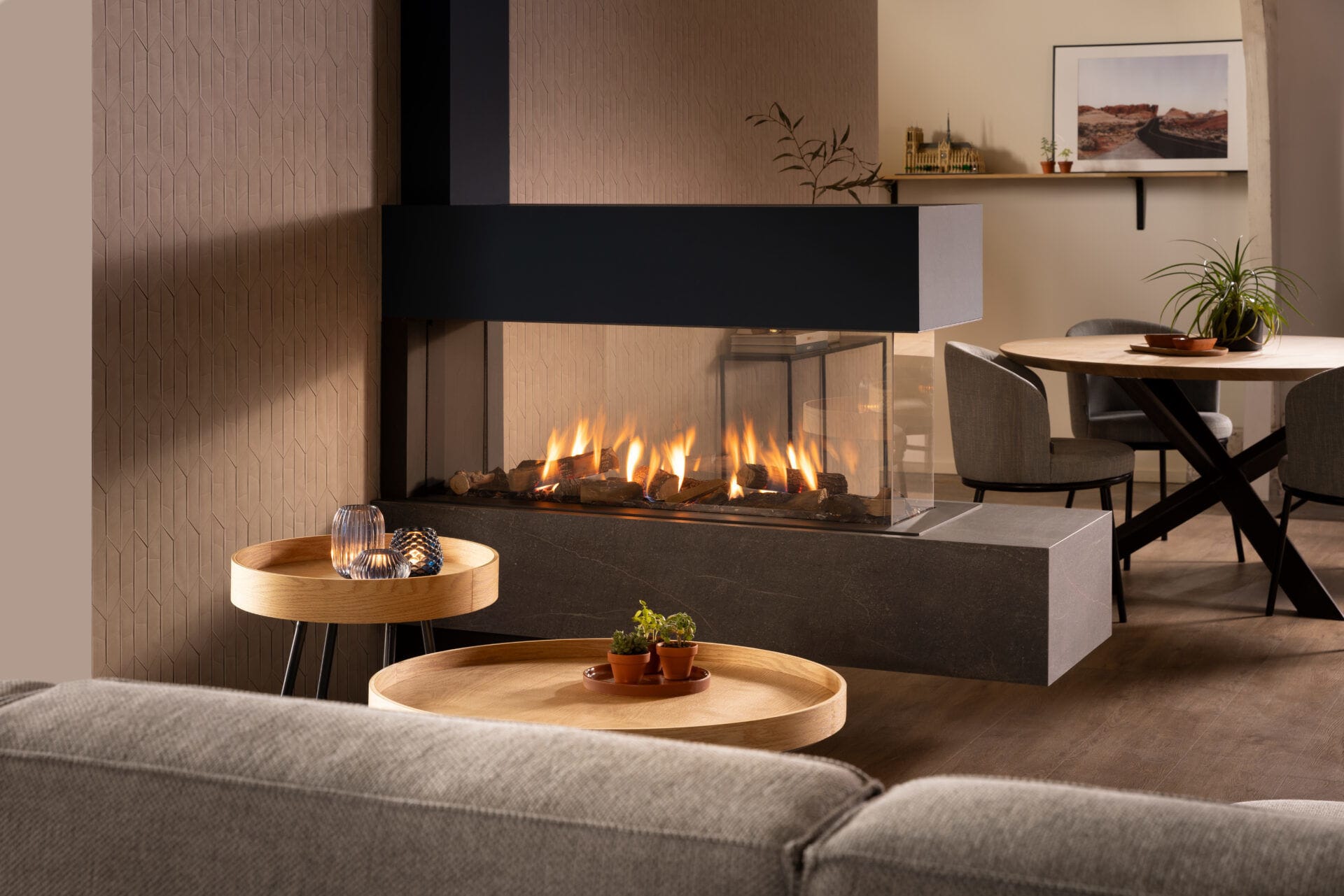 Propane fireplace - Trimline 120 Room Divider - Trimline Fires ...