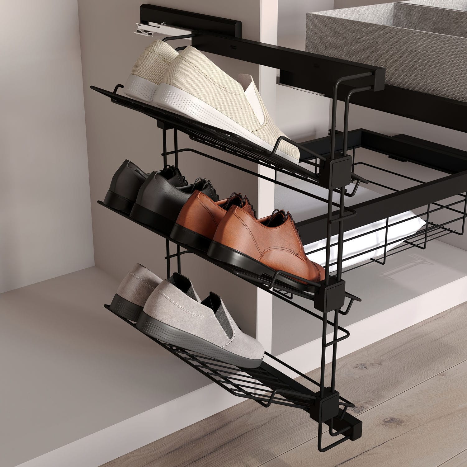 Contemporary shoe rack - 7112654 - Emuca SA - for wardrobe / steel / home