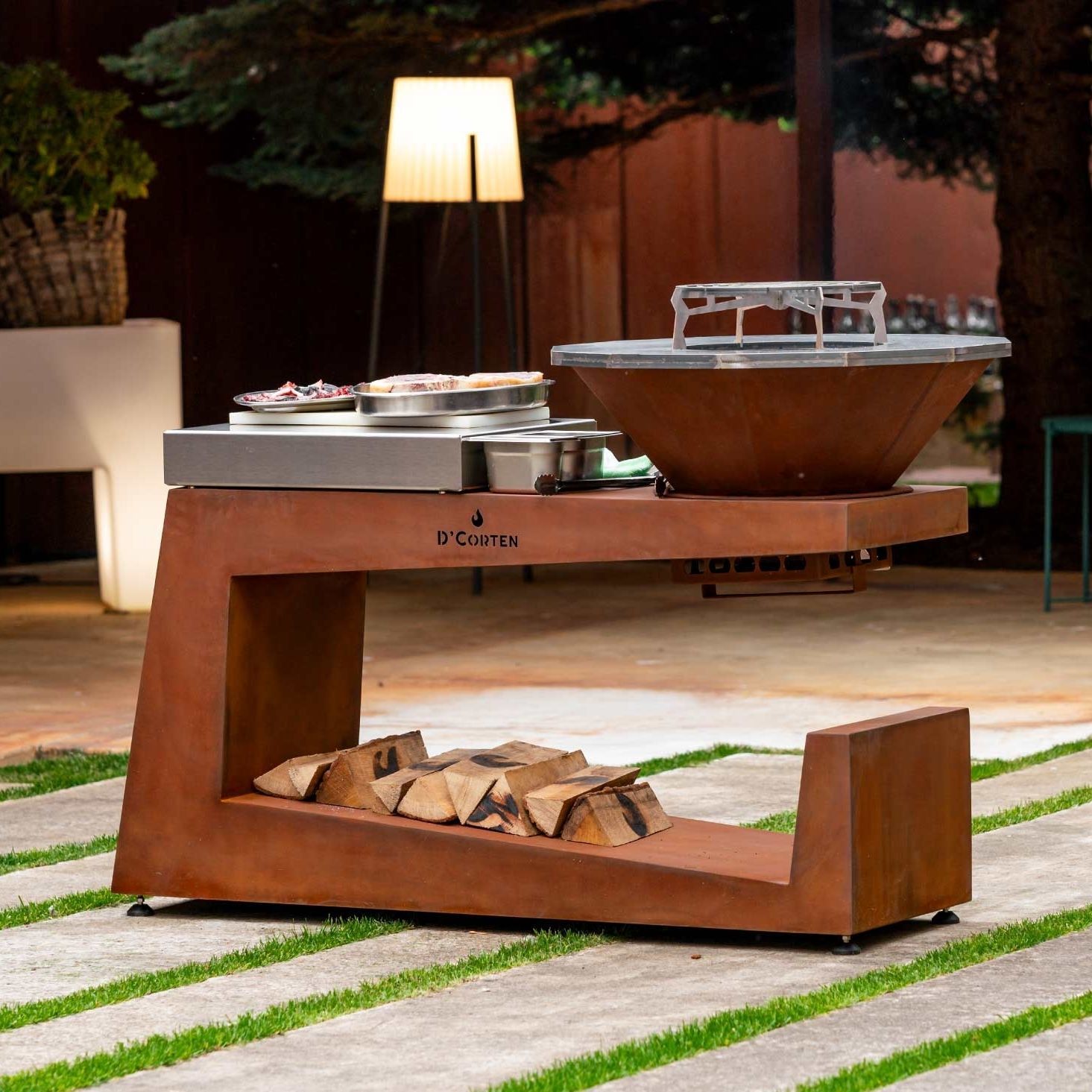 Outdoor kitchen - Bonfire Luxe - D' Corten - contemporary / beech / COR ...