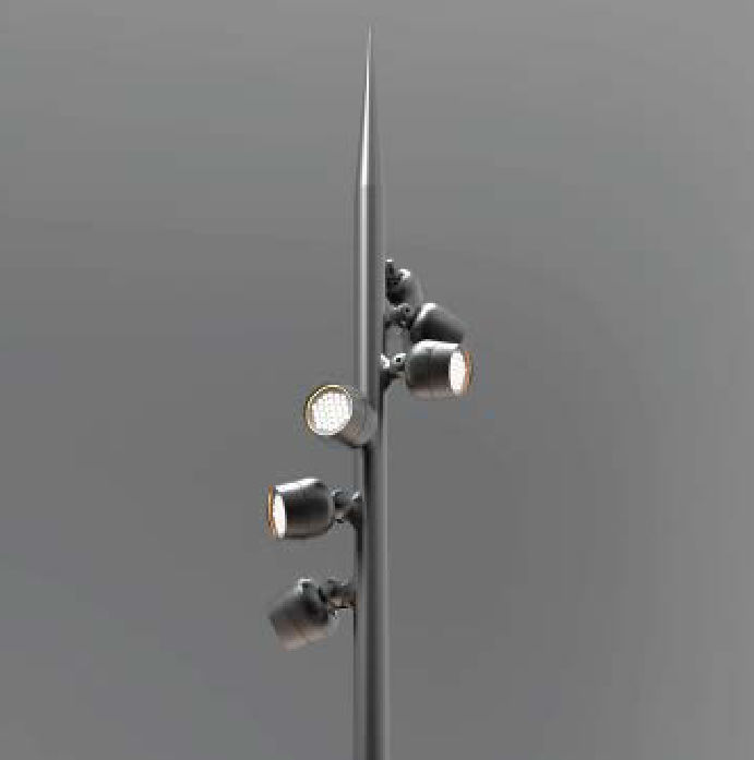 Aluminized lamp post arm - ZEKREET MULTI P - Beyond Lighting