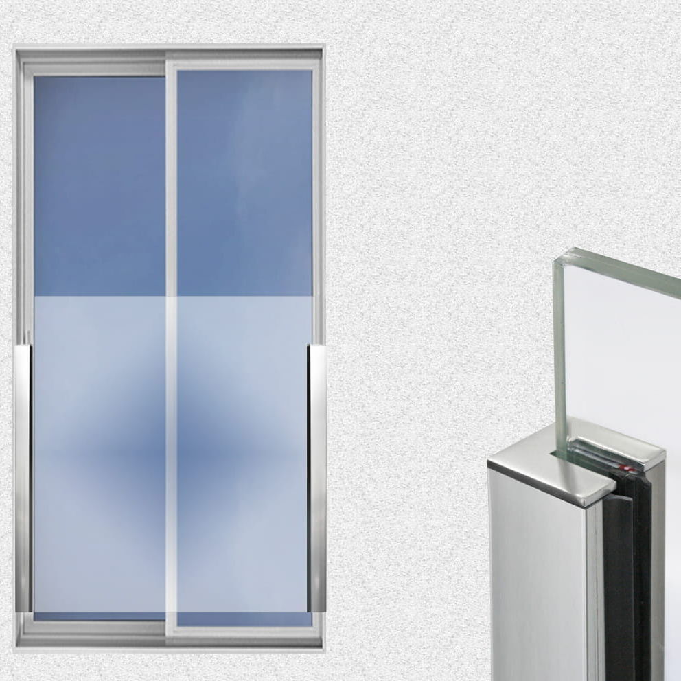 Window railing - BF.1150.SET/Y.AL.R - RX Inox France - aluminum / glass ...