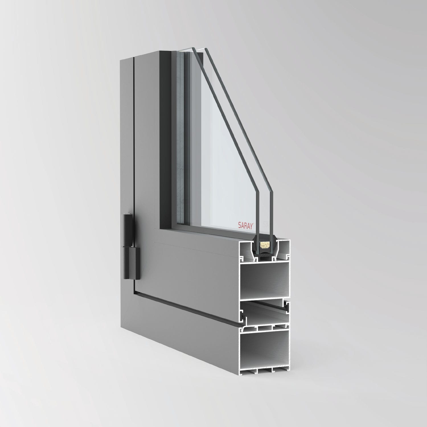 Aluminum door profile - C 60 - SARAY ALUMINYUM - thermally-insulated
