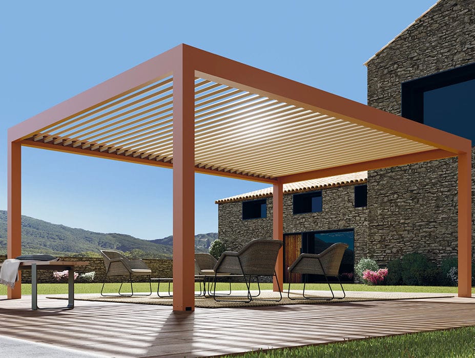 Self-supporting pergola - P-150 - Saxun by Gimenez Ganga - aluminum ...