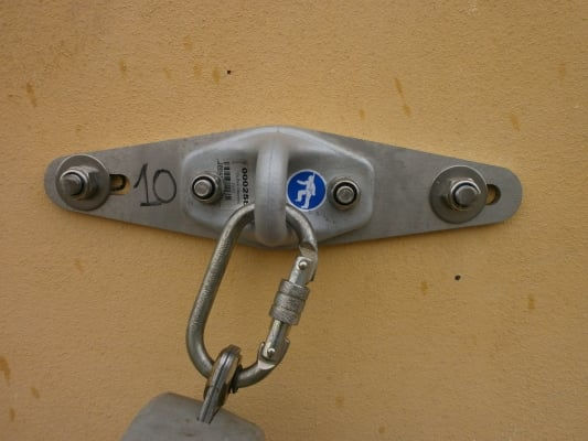 Aluminum anchoring stud - SICURPAL SRL - stainless steel / security