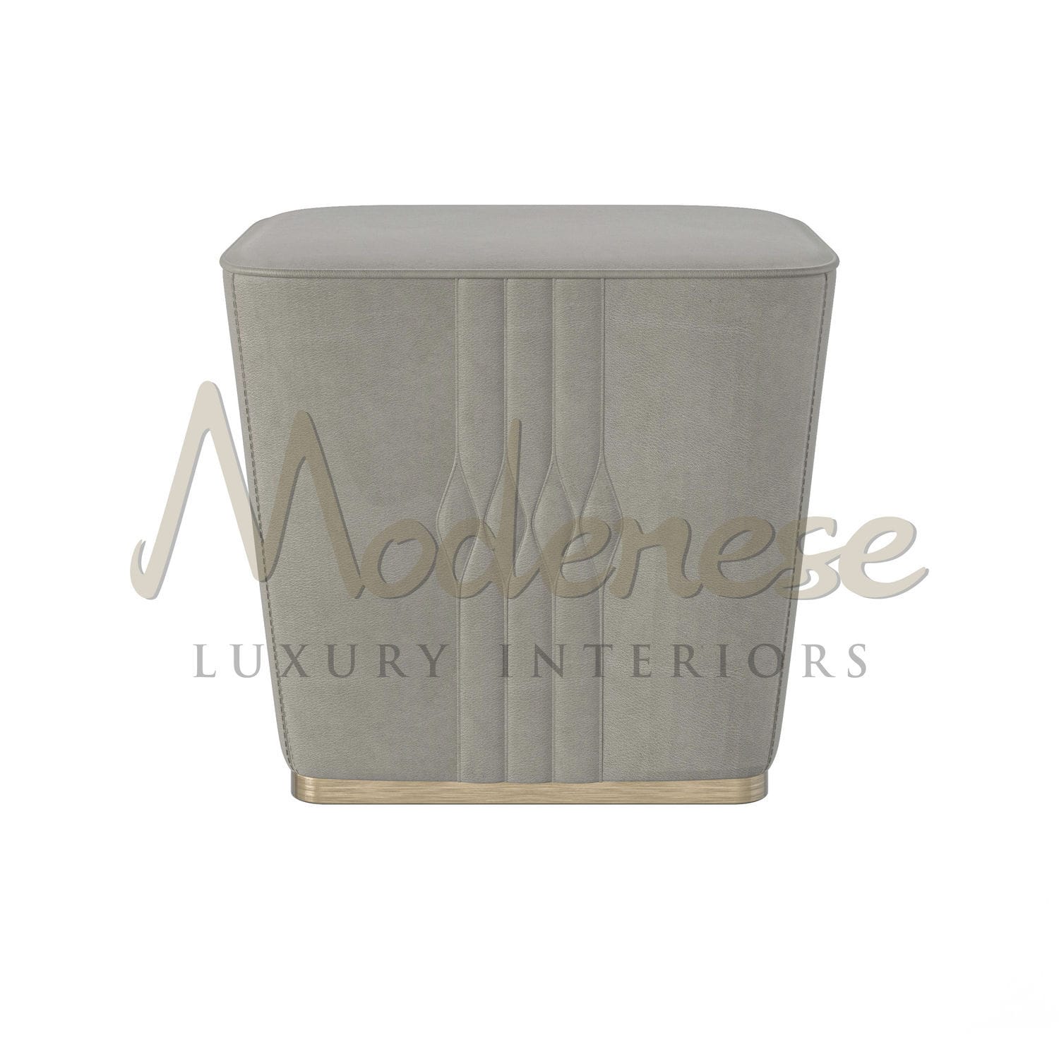 Contemporary pouf - Diamond edge - MODENESE Contemporary Furniture - leather / rectangular ...