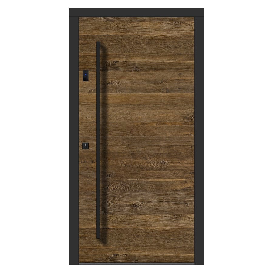Entry door - H401 oak 4E - DOORS, d.o.o. - wooden / swing / vintage
