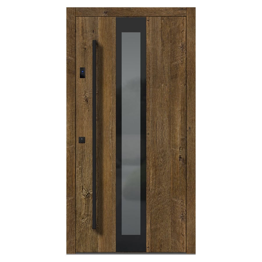 Entry door - H407 oak 4E - DOORS, d.o.o. - wooden / swing / vintage