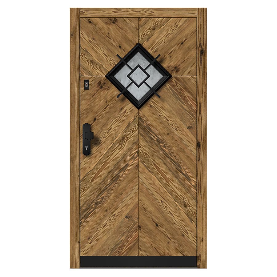 Entry door - H410 spruce 3B - DOORS, d.o.o. - wooden / swing / vintage
