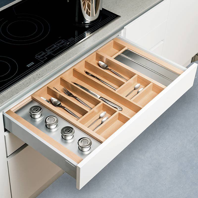 Kitchen drawer - GRUPO STYLO INTERIORISMO SL - wooden / with storage ...