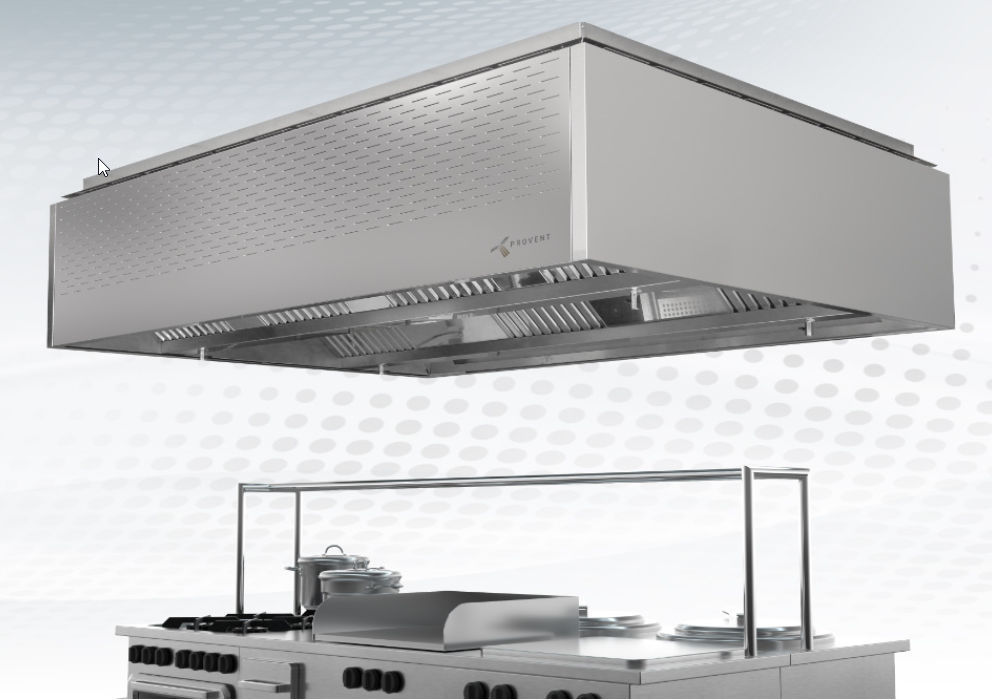 Ceiling-mounted range hood - MEDIA - Provent - for commercial kitchen ...