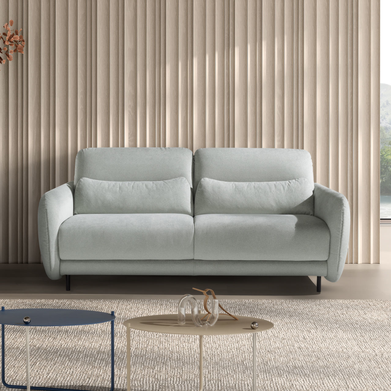 Sofa bed - Laurence - SARTORIS by MAXDIVANI - contemporary / fabric / with armrests
