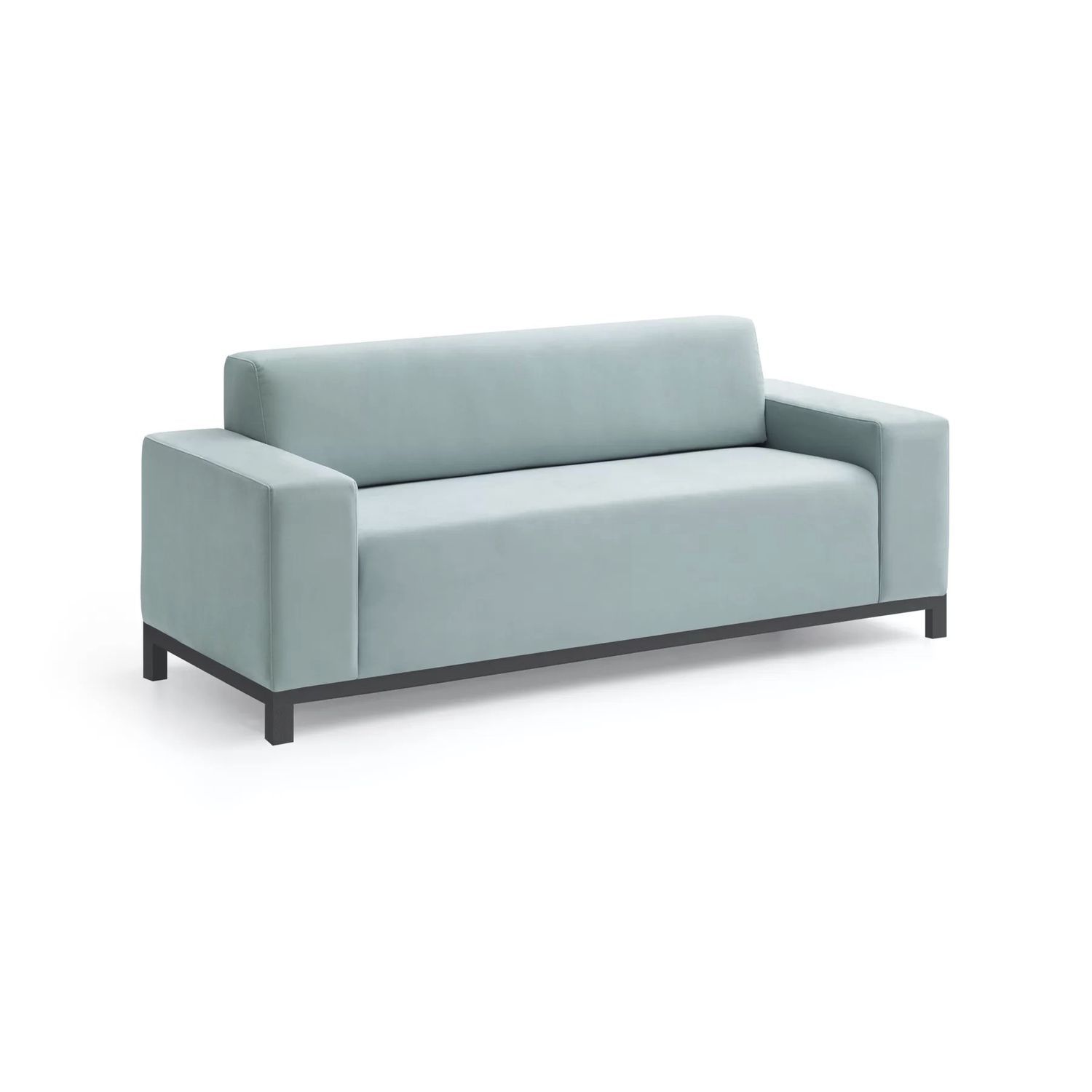 Contemporary sofa - HOKO - TM Leader Contract - wooden / gray / blue