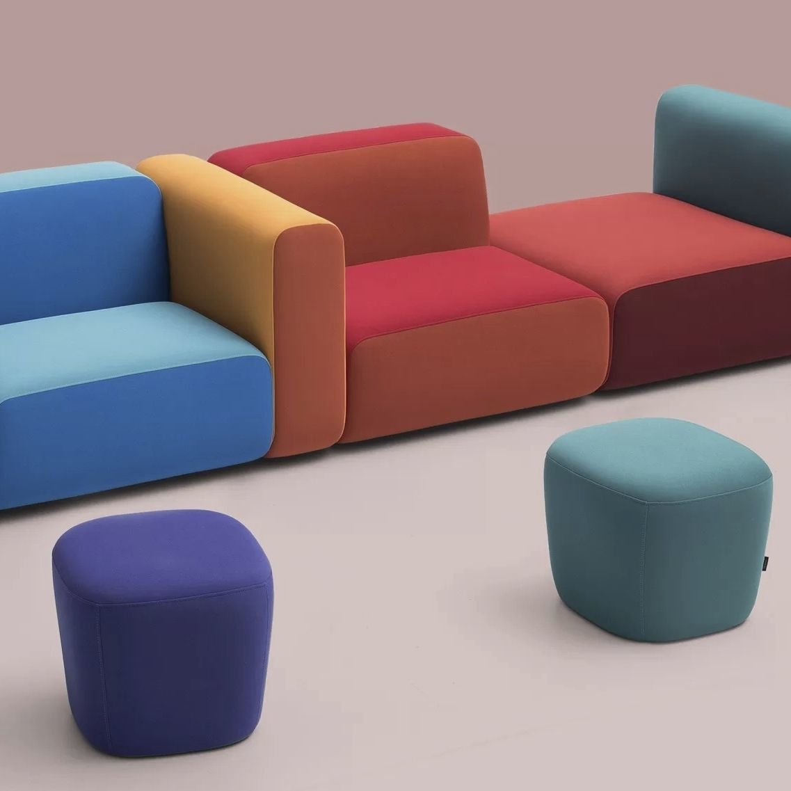 Contemporary pouf - SAGIR - TM Leader Contract - polyurethane / square ...