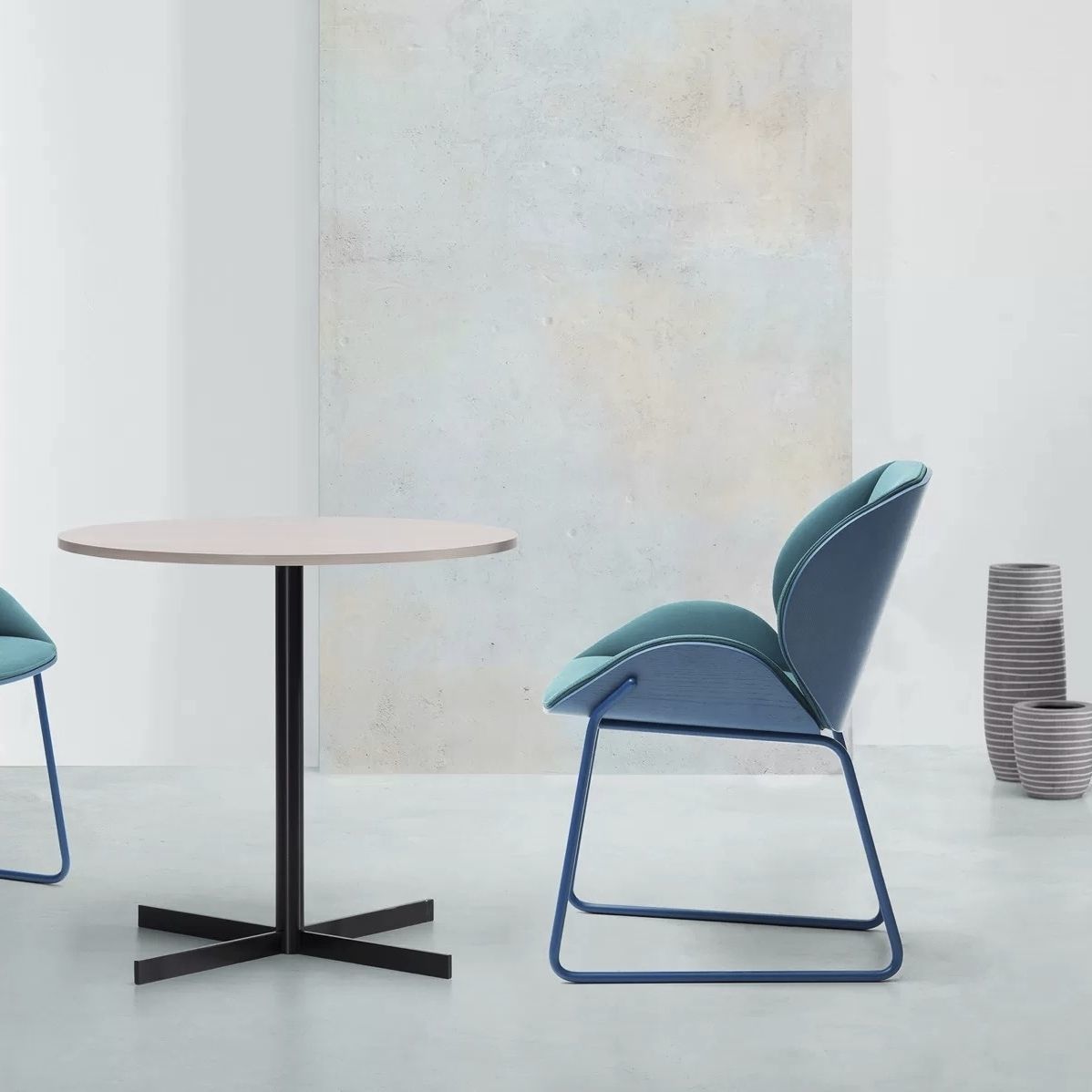 Contemporary table - LEXA - TM Leader Contract - metal / MDF / solid wood