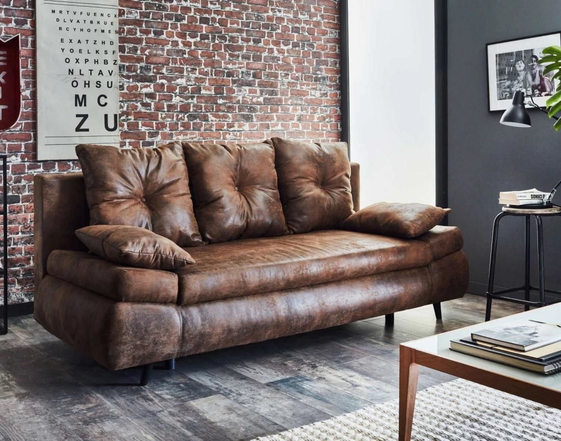 Industrial design sofa - LARSON - Best Mobilier - living room / fabric ...