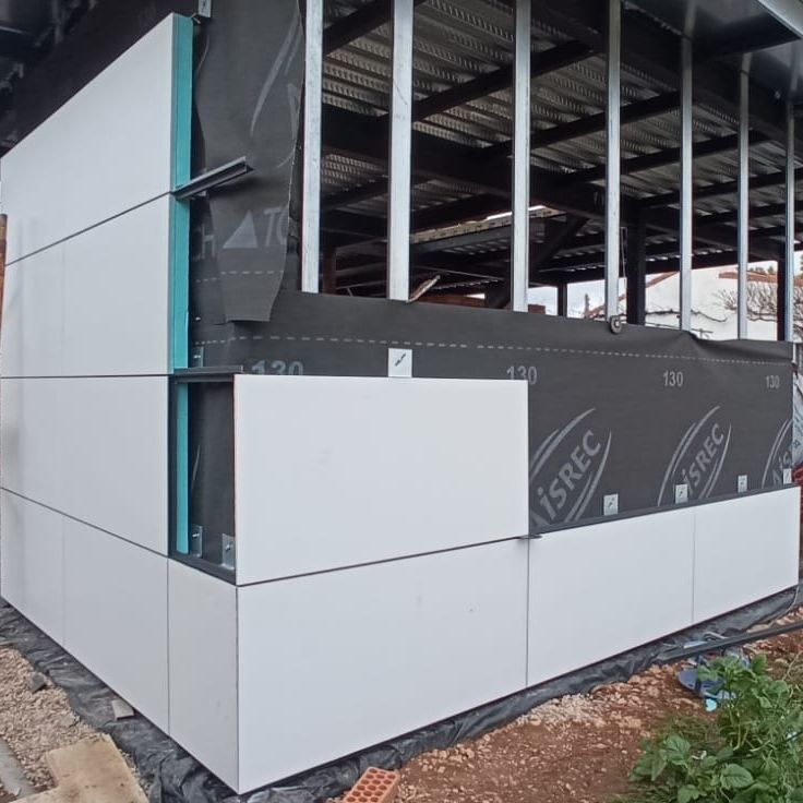 Natural stone facade system - Termopiedra - porcelain stoneware ...