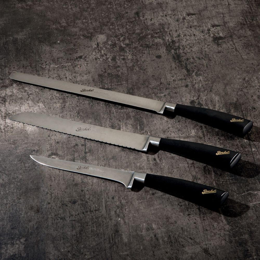 Kitchen knife with resin handle - ELEGANCE SET OF 3 BLACK - Berkel ...