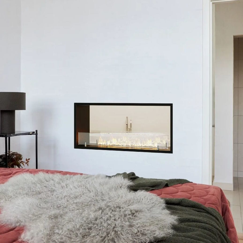 Bioethanol fireplace - Clever - Le Feu - built-in / double-sided / open ...