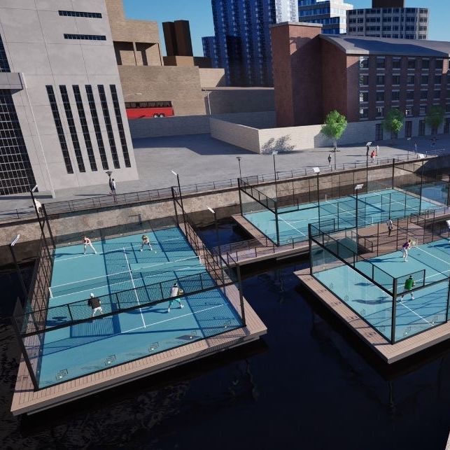 Floating multisport field - Bluet - public / for public space / for ...