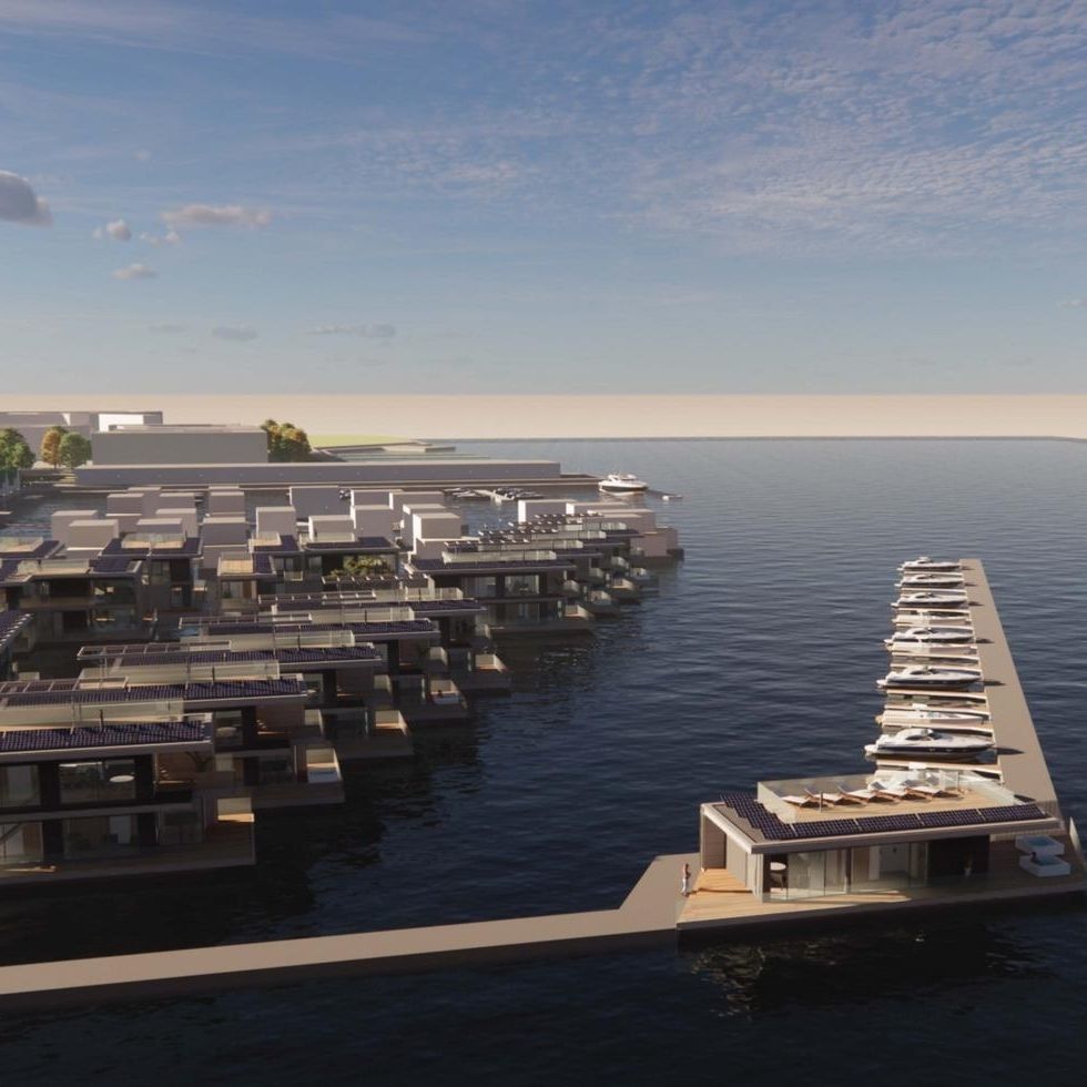 Floating building - Bluet - modular / home / for hotel