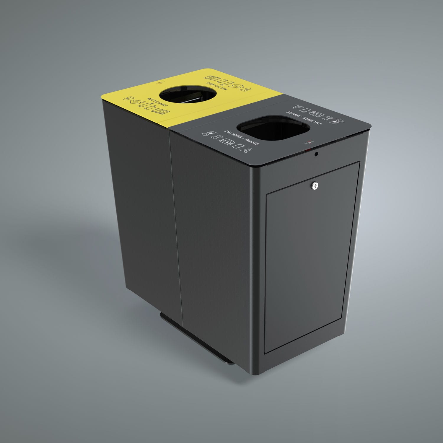 Public trash can - CORE DUO - Sarragala - floor-standing / thermo ...