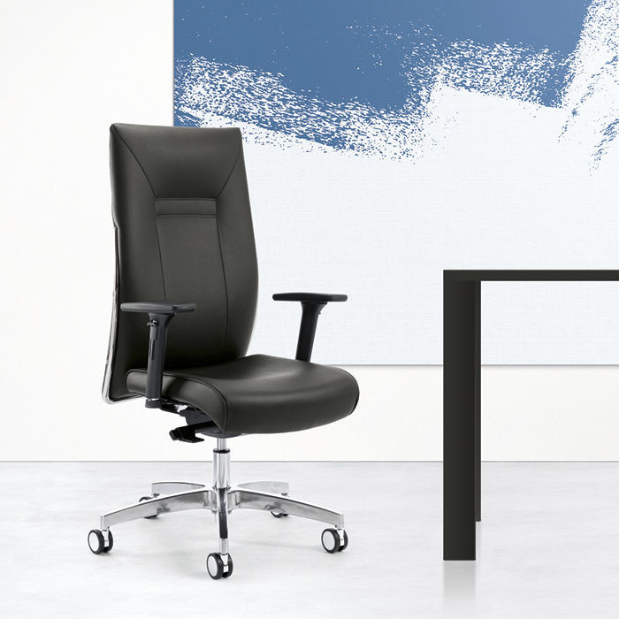 Contemporary executive chair - TENDER - Gierre Sedute - leather / nylon ...