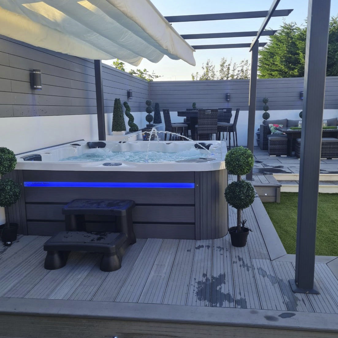 Above-ground hot tub - CX-6 HP - Catalina Spas - square / 6-person ...