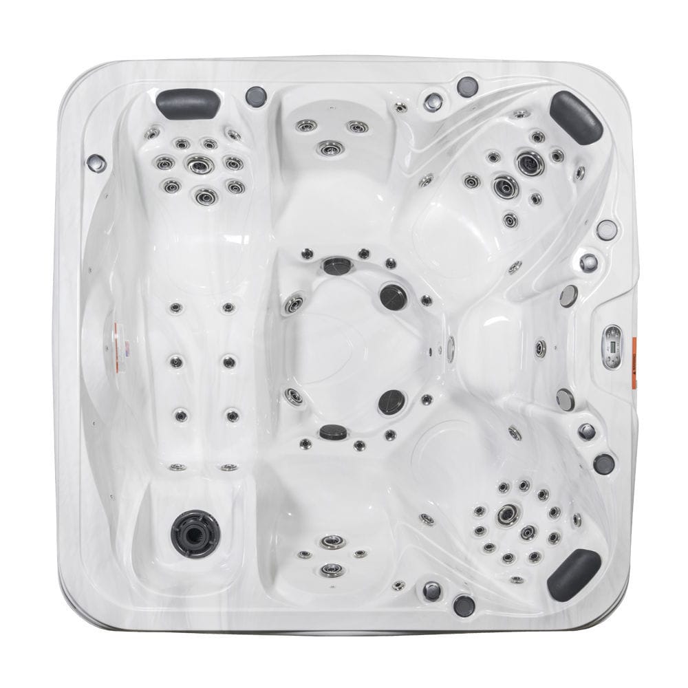 Above-ground hot tub - P-600 - Catalina Spas - square / 6-person / wooden