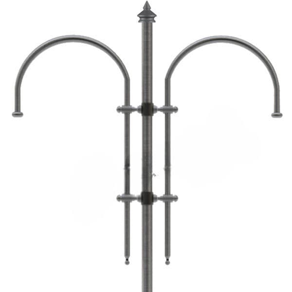 Galvanized iron lamp post arm - COD 342 - EUROCOM SRL