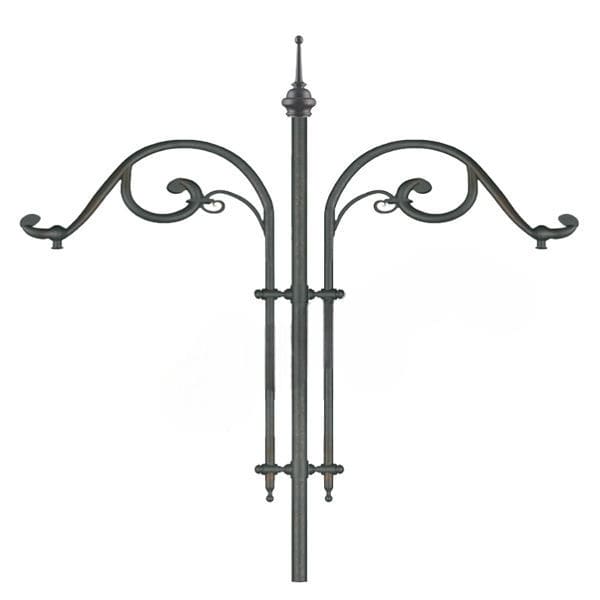 Galvanized iron lamp post arm - COD 357 - EUROCOM SRL