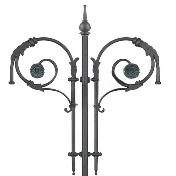 Galvanized iron lamp post arm - COD 371 - EUROCOM SRL
