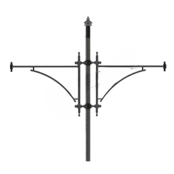 Galvanized iron lamp post arm - COD 381 - EUROCOM SRL