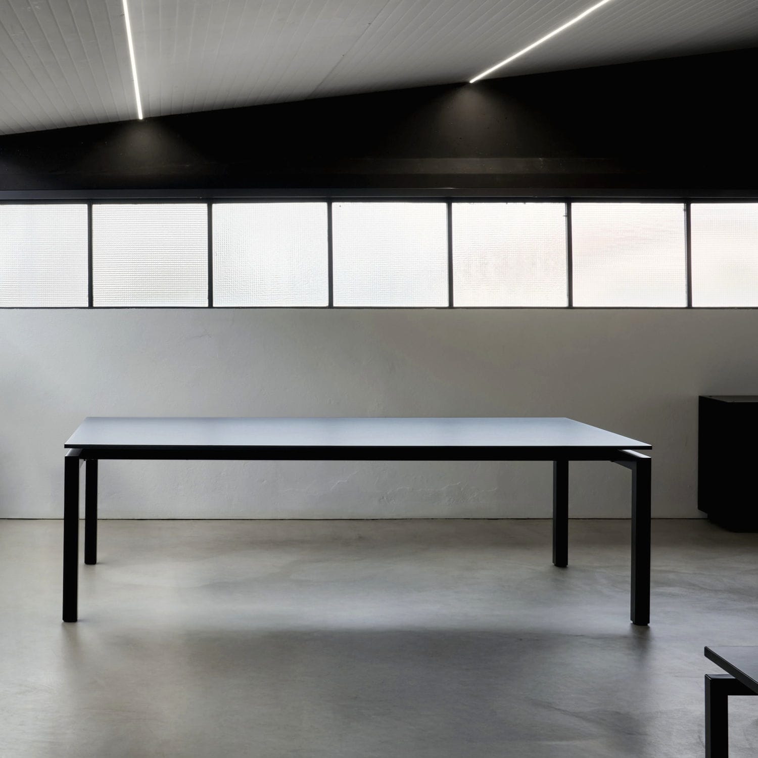 Contemporary boardroom table - Q60T - Emme Italia srl - wooden / steel base / rectangular