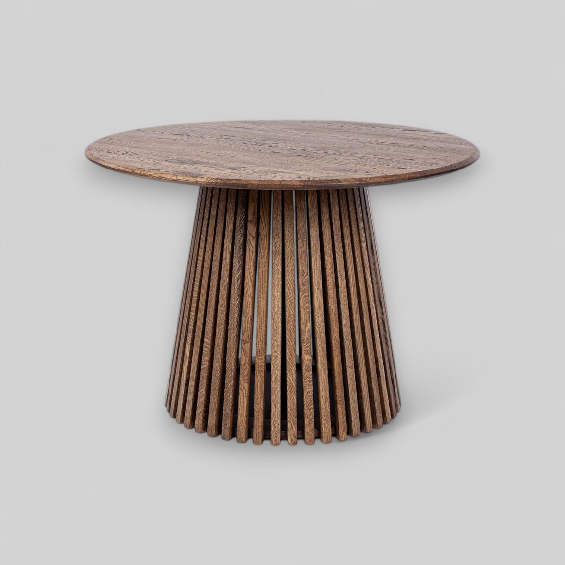 Contemporary table - OREO - Meubles des Carpates - oak / oak base / round