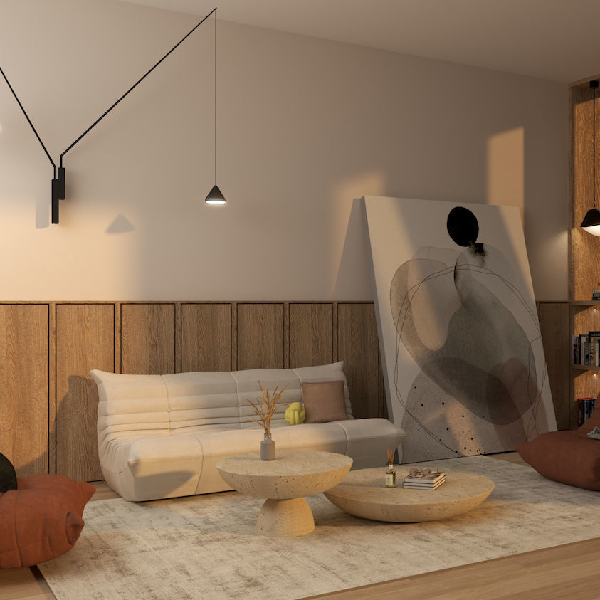 Interior wall-covering - Studio Gazelles - wooden / matte / natural finish