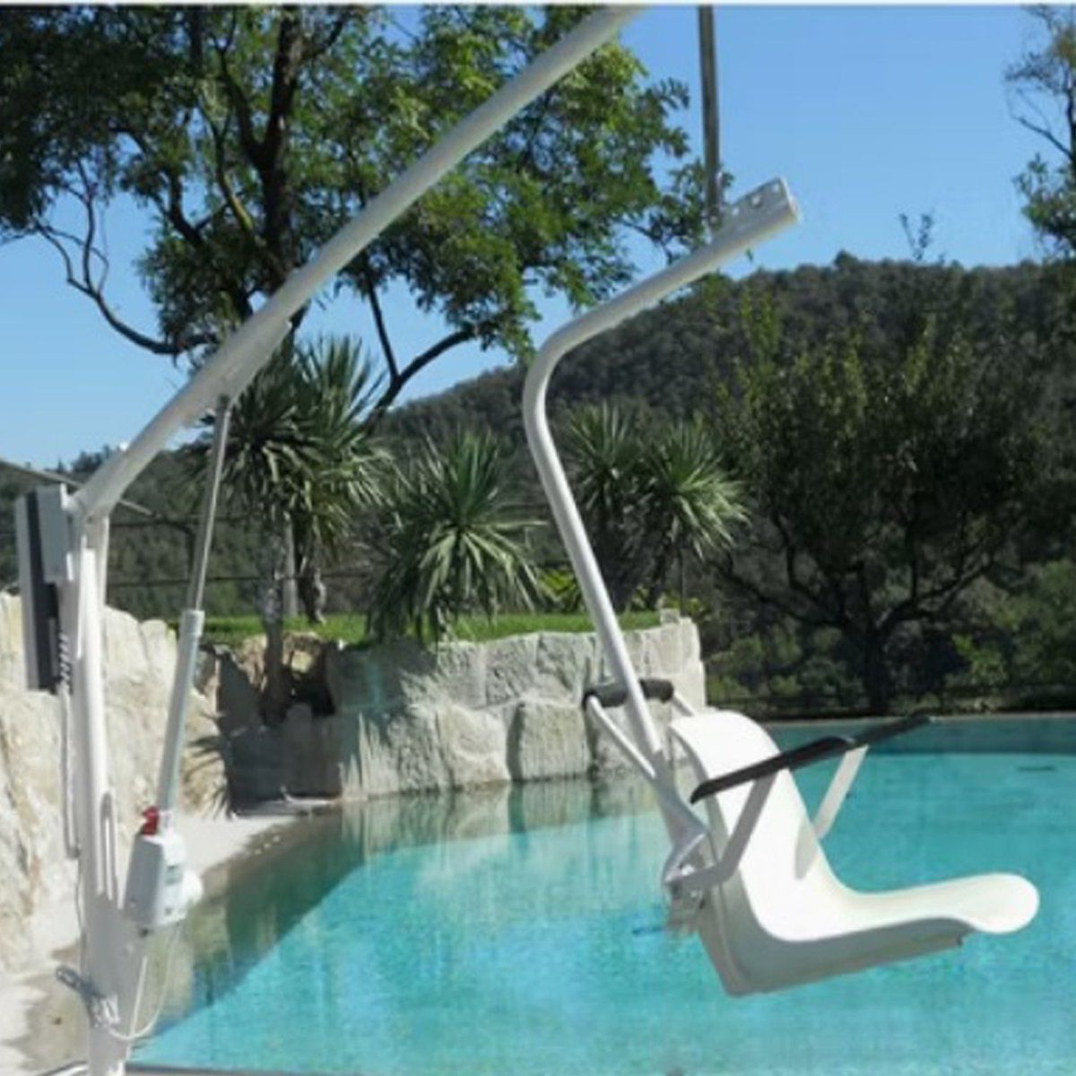 People with reduced mobility pool lift - USA Rehabstore - fixed