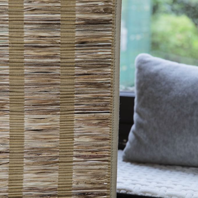 Roller blind fabric - POLYBACK STRIPES - BISSON BRUNEEL - plain / abaca ...