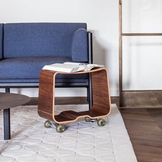 Contemporary side table - SKATER - BULO - wooden / wooden base ...