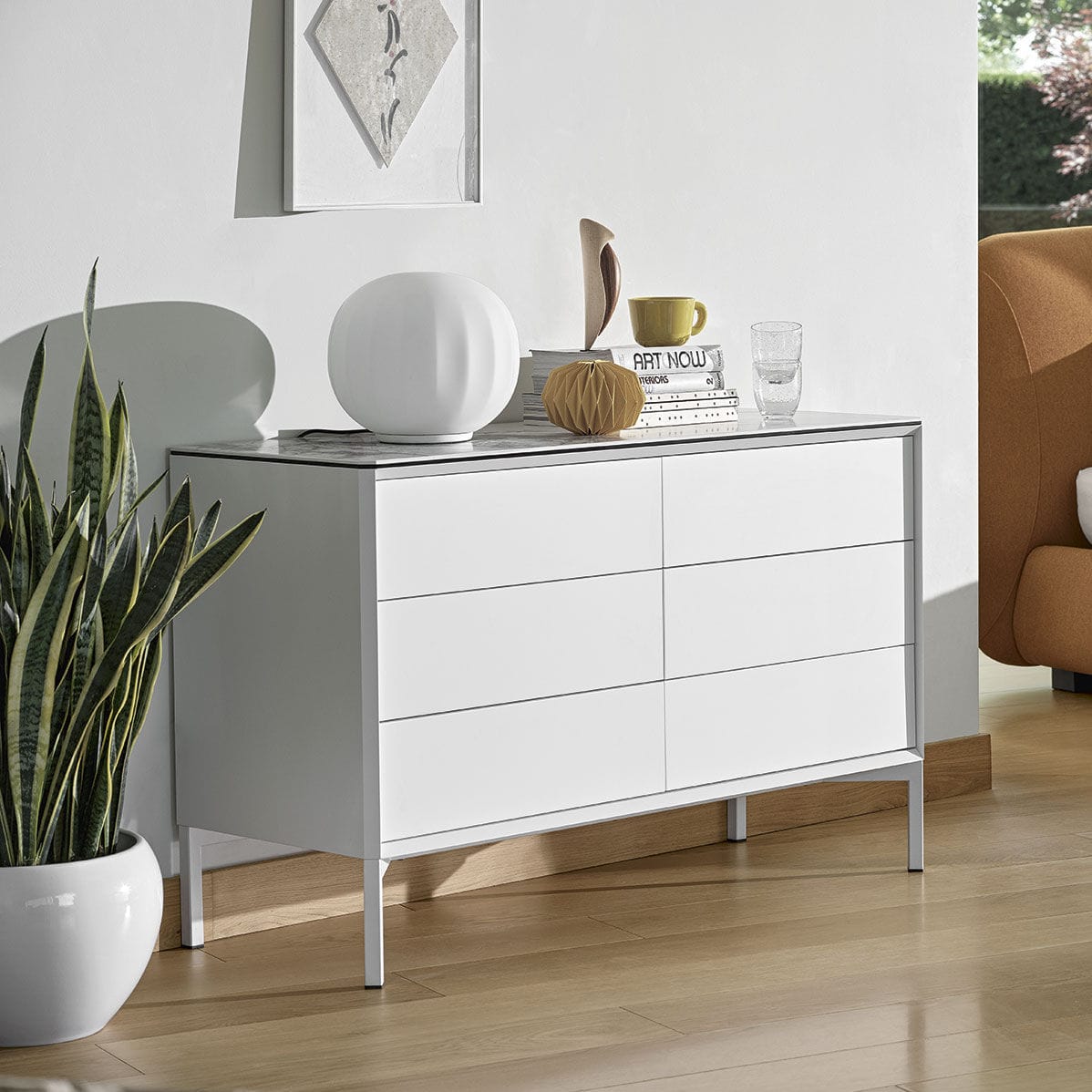Contemporary chest of drawers - york - calligaris - wooden / ceramic ...
