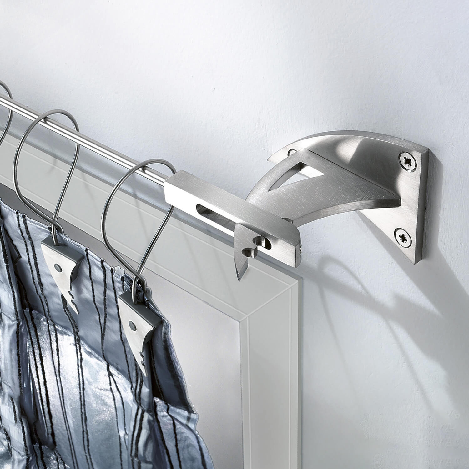 Stainless steel curtain rod - AZZURRA - CASA VALENTINA - wall-mounted ...